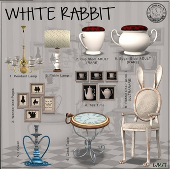 Second Life Marketplace - [IK] White Rabbit - Rabbit Chair ADULT ...
